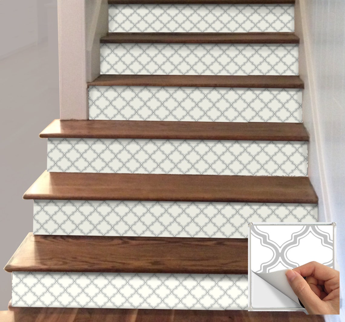 Stair Riser Vinyl Strips 15 Steps Removable Sticker Peel & Stick: F060 ...