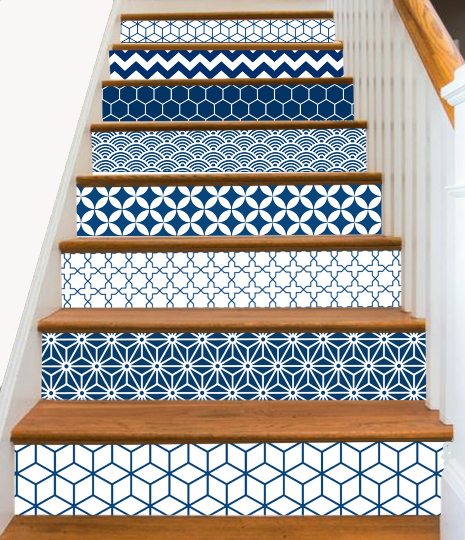 15steps Stair Riser Vinyl Strips Removable Sticker Peel & - Etsy