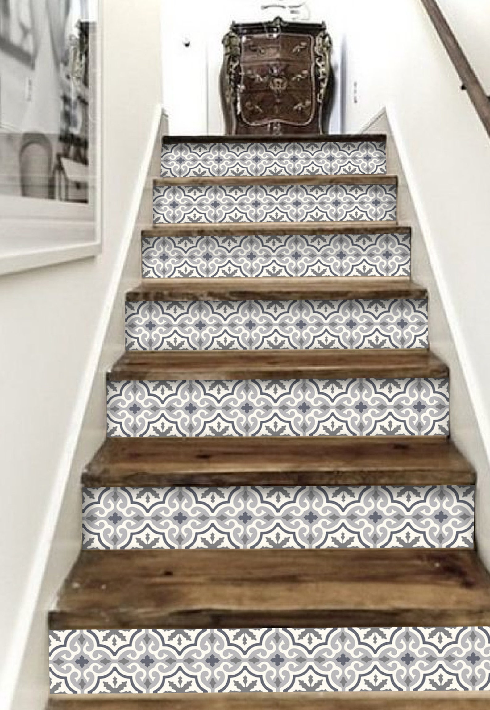 Stair Riser Vinyl Strips 15 Steps Removable Sticker Peel & - Etsy