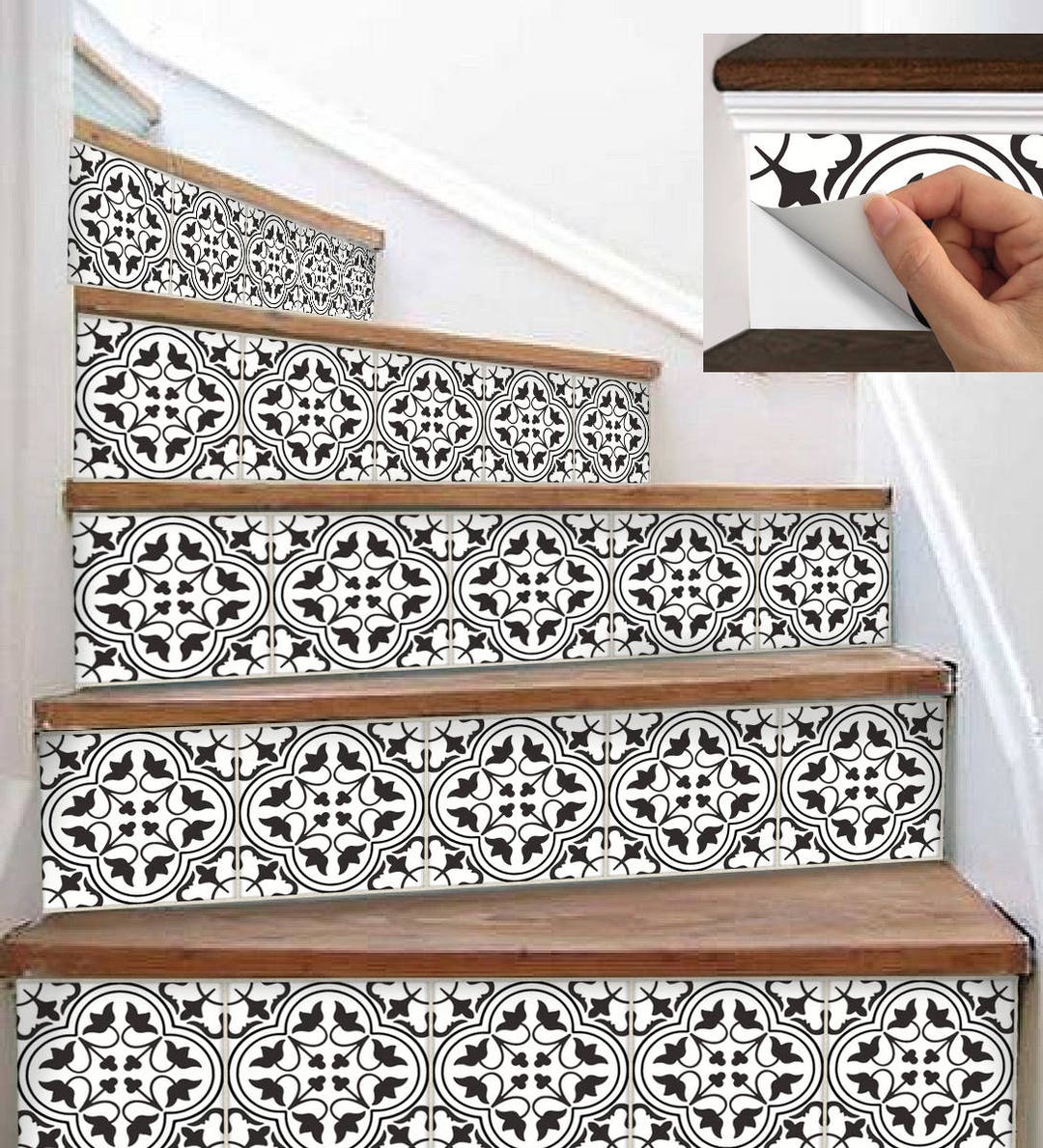 15steps Stair Riser Vinyl Strips Removable Sticker Peel & Stick : M024b ...