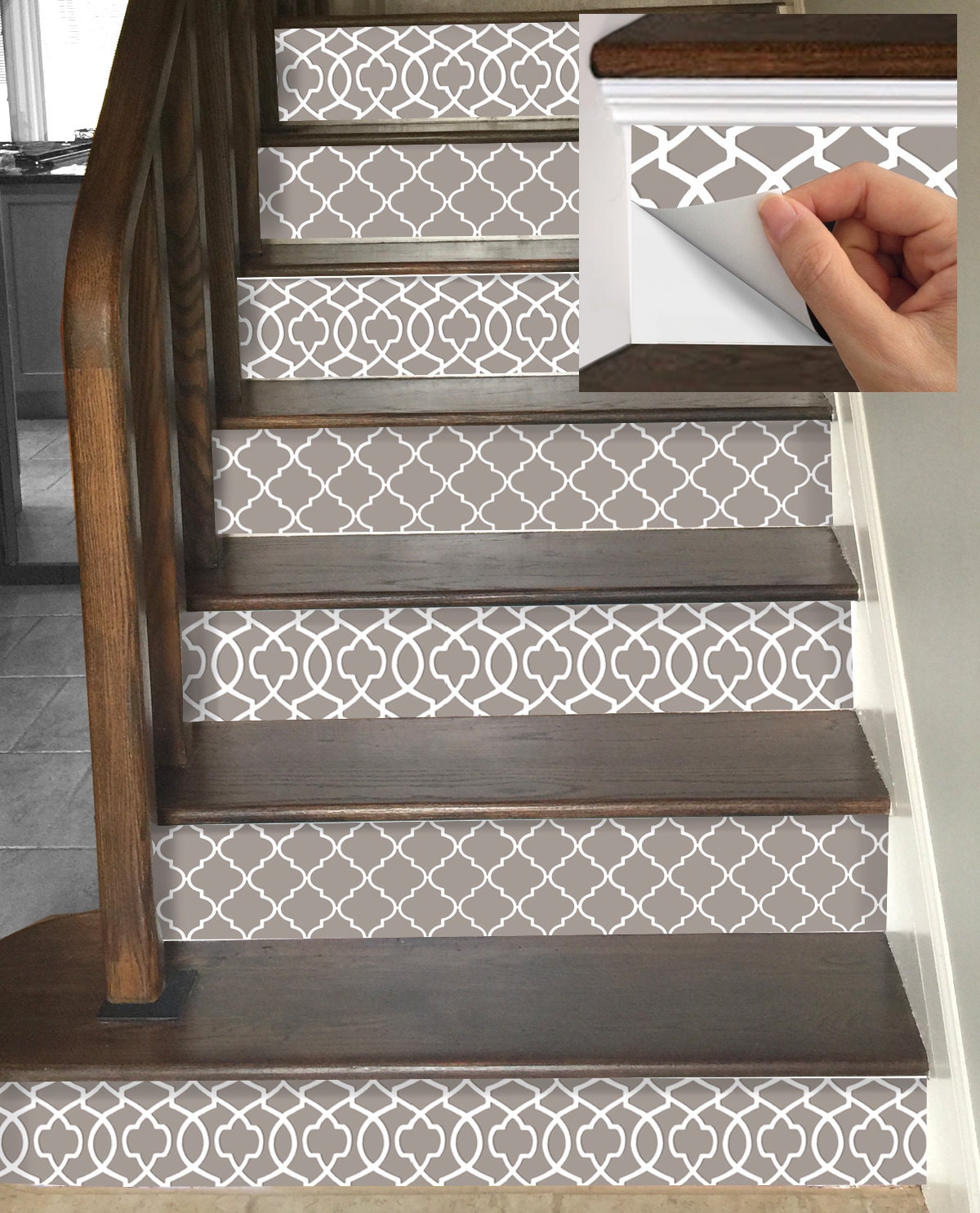 15steps Stair Riser Vinyl Strips Removable Sticker Peel & | Etsy