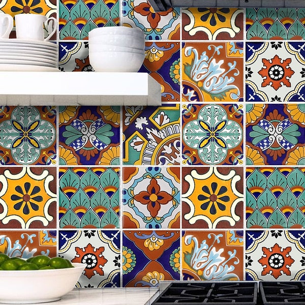 Tile Stickers Vinyl Decal WATERPROOF REMOVABLE for Kitchen Bath Wall ...