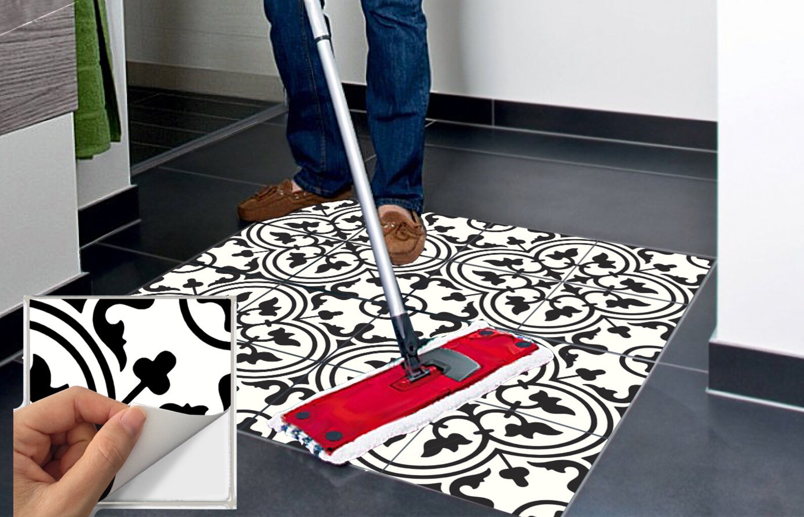 Floor Tile Stickers Vinyl Decal WATERPROOF REMOVABLE for - Etsy