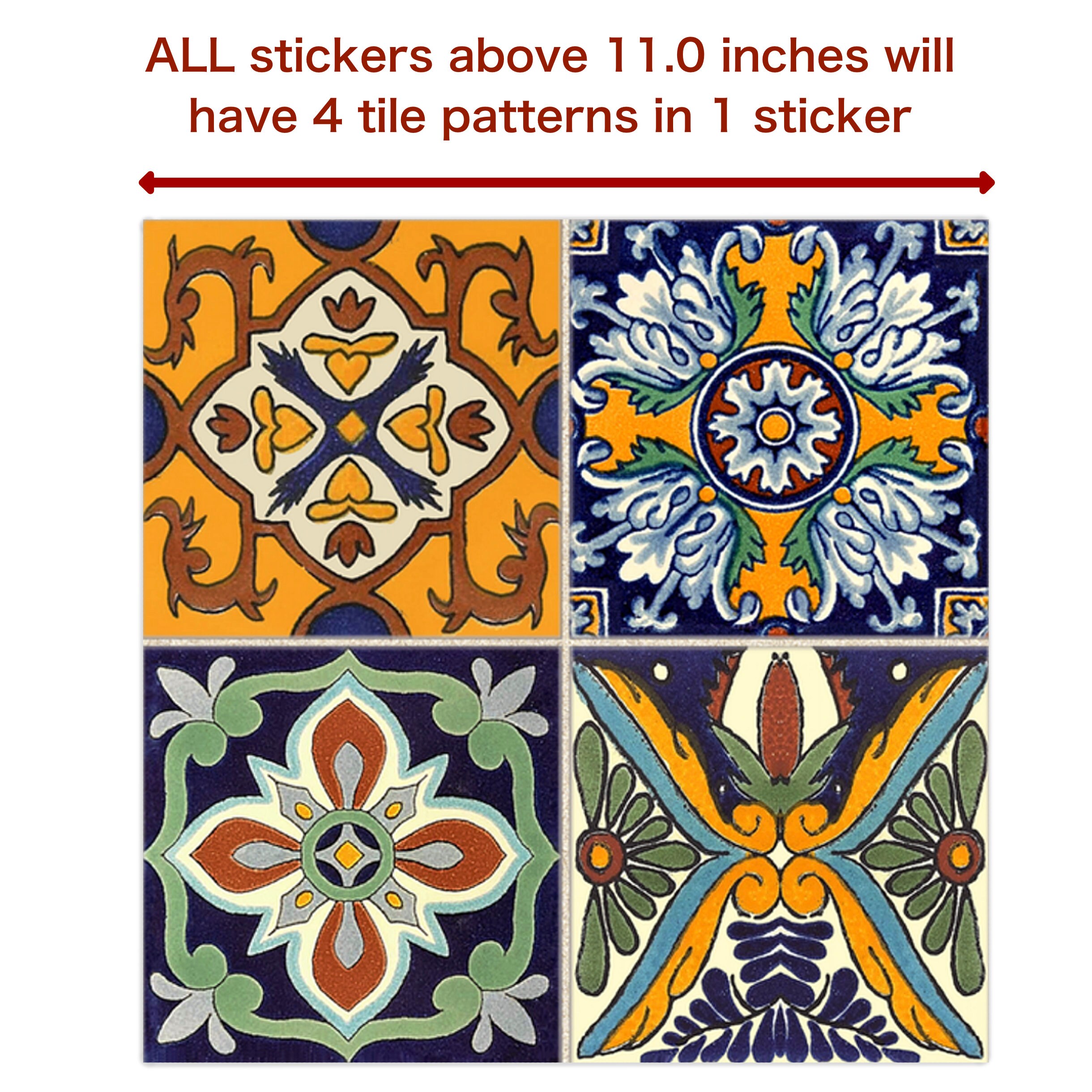 Tile Stickers Vinyl Decal WATERPROOF REMOVABLE for Kitchen - Etsy Canada