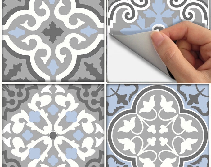 Wall Tile Decals Vinyl Sticker WATERPROOF Tile or Wallpaper for Kitchen ...