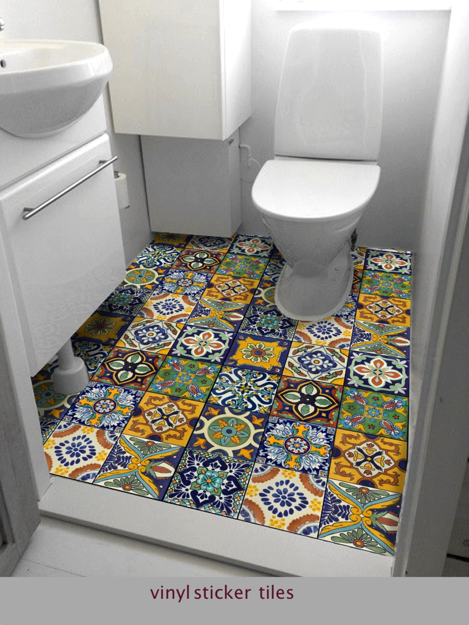 Tile Stickers Vinyl Decal WATERPROOF REMOVABLE for Kitchen Bath WAL ...