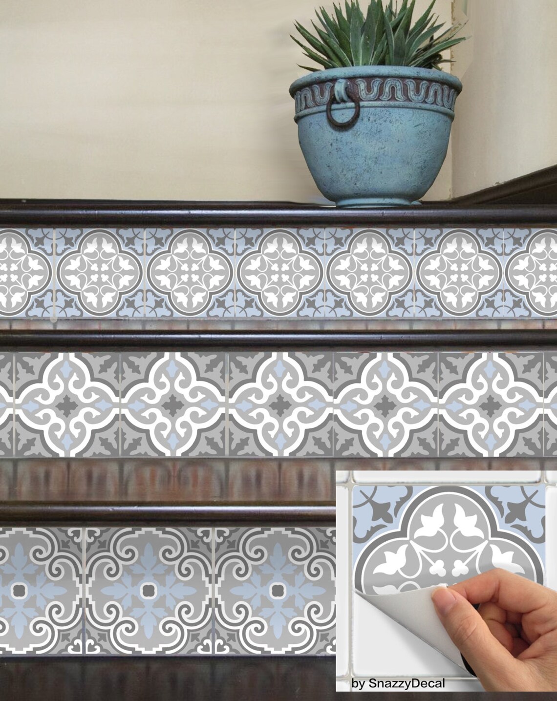 Wall Tile Decals Vinyl Sticker Removable Tile or Wallpaper for Kitchen ...