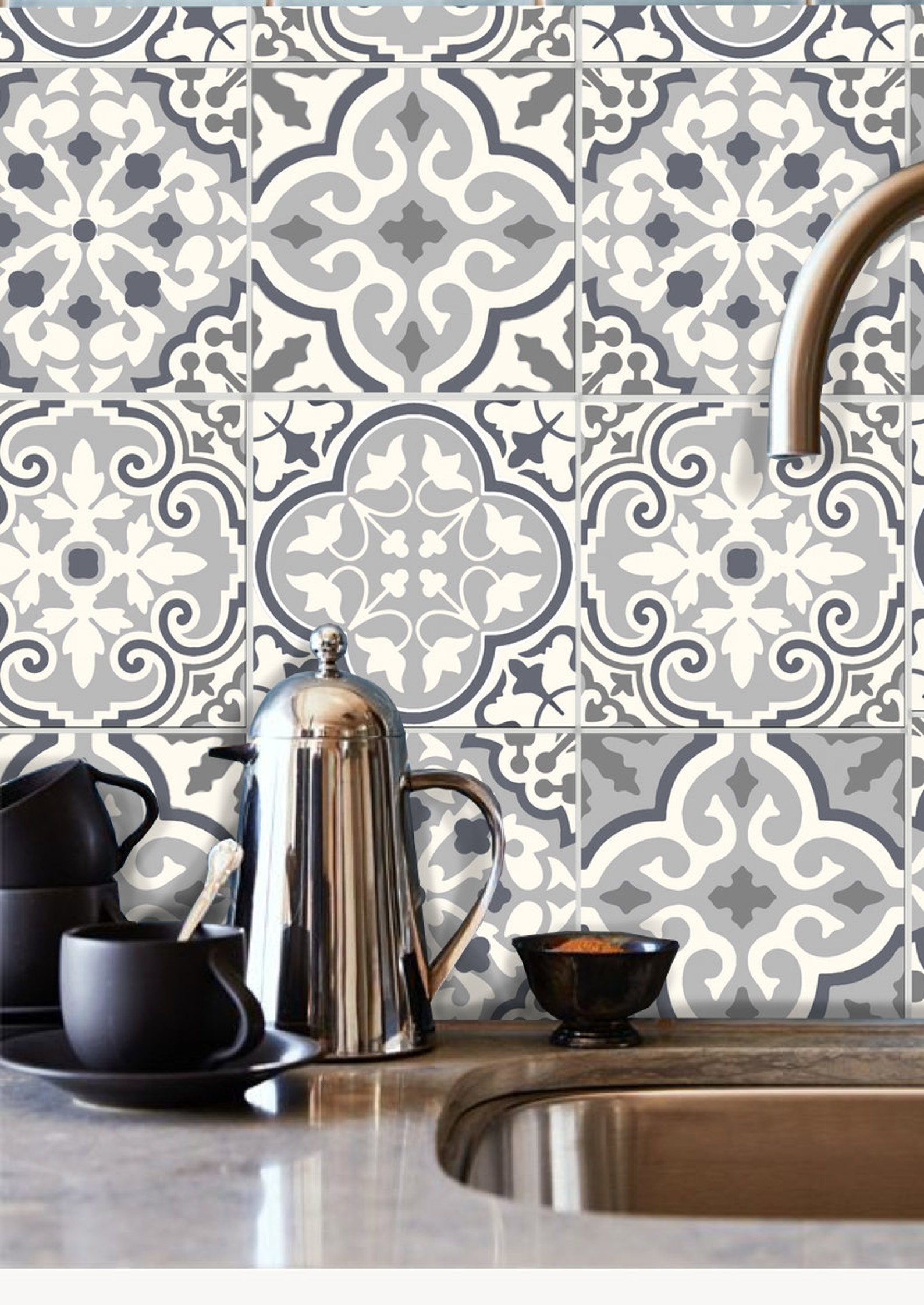 Tile Stickers Waterproof Removable Backsplash Bathroom Floor - Etsy