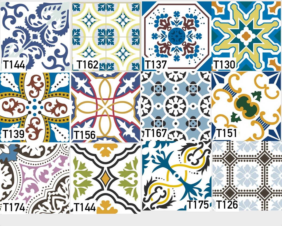 Tile Sticker Decals Vinyl Sticker WATERPROOF Tile or Wallpaper - Etsy