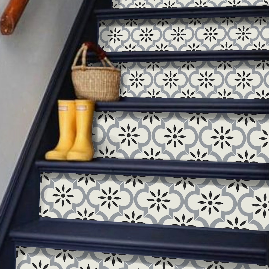 Stair Riser Vinyl Strips 15 Steps Removable Sticker Peel & Stick : A52G ...