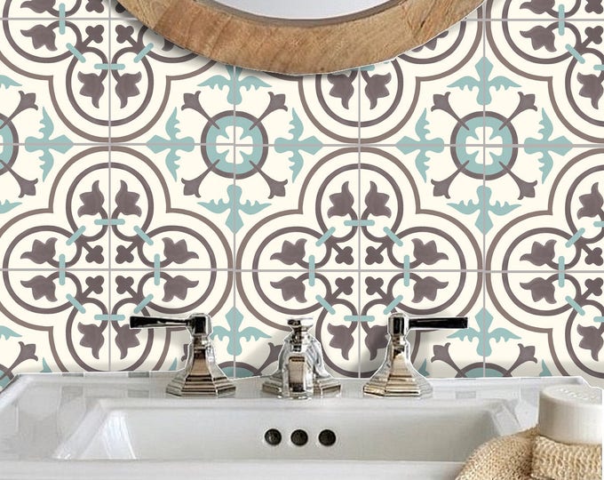 Tile Stickers Vinyl Decal WATERPROOF REMOVABLE for Kitchen Bath WAL ...