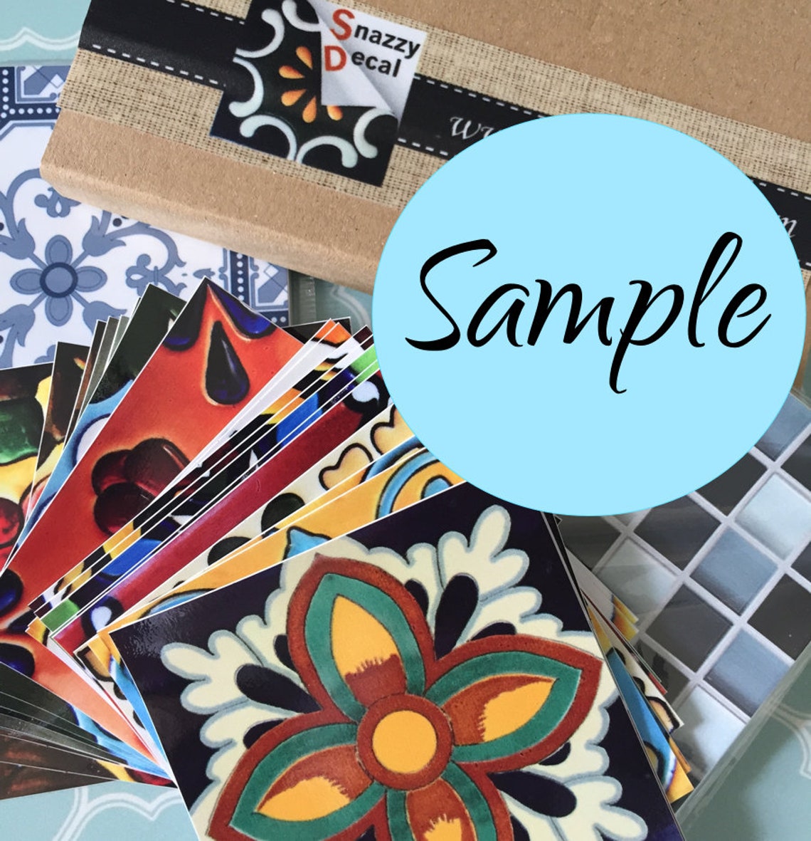 SAMPLE: 1pc FLOOR Tile Sticker Choose Size Between 7in to - Etsy