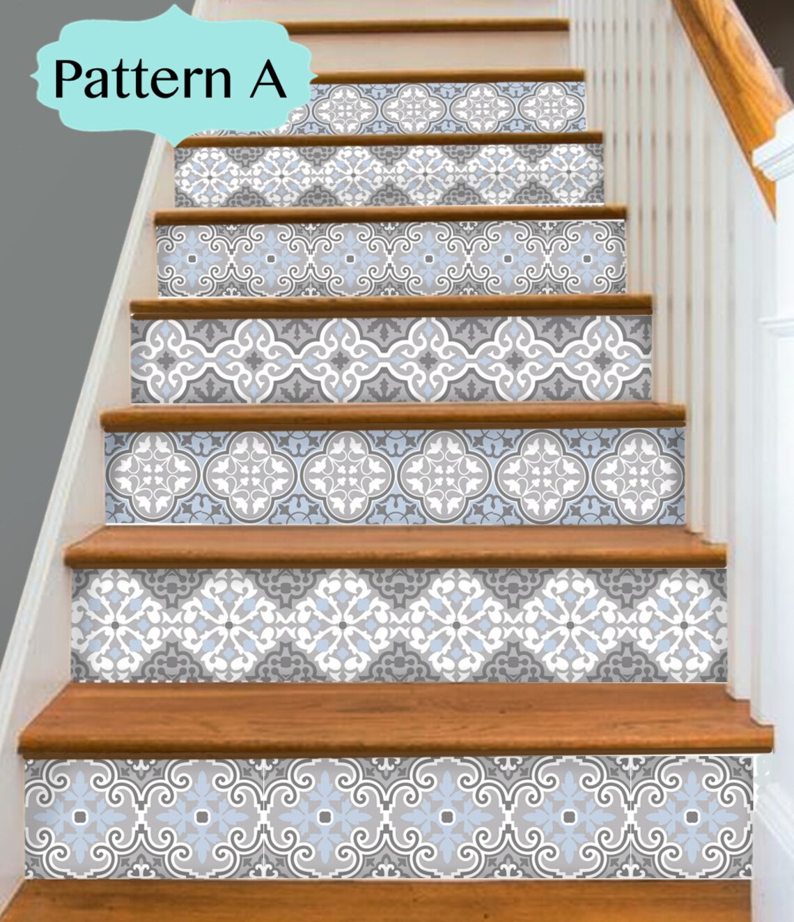 15steps Stair Riser Vinyl Strips Removable Sticker Peel & - Etsy