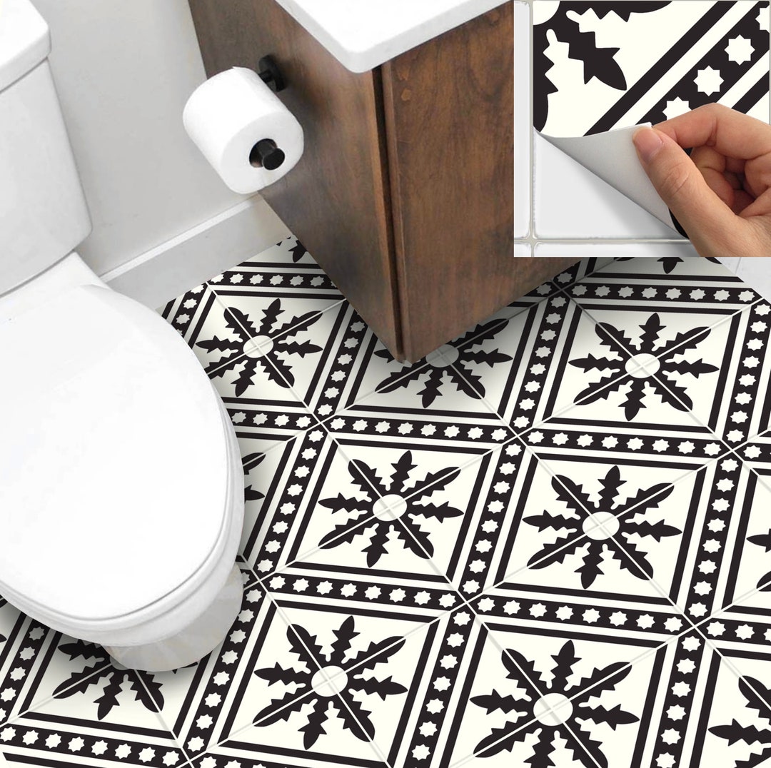 Tile Sticker Kitchen, Bath, Floor, Wall Waterproof & Removable Peel N ...