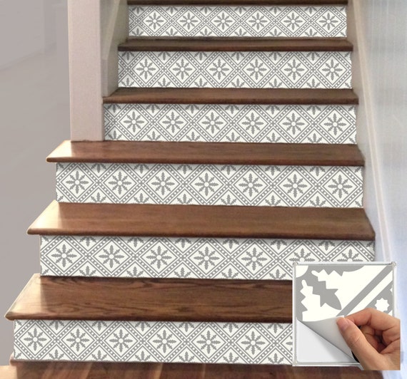 Stair Riser Vinyl Strips 15 steps Removable Sticker Peel & | Etsy