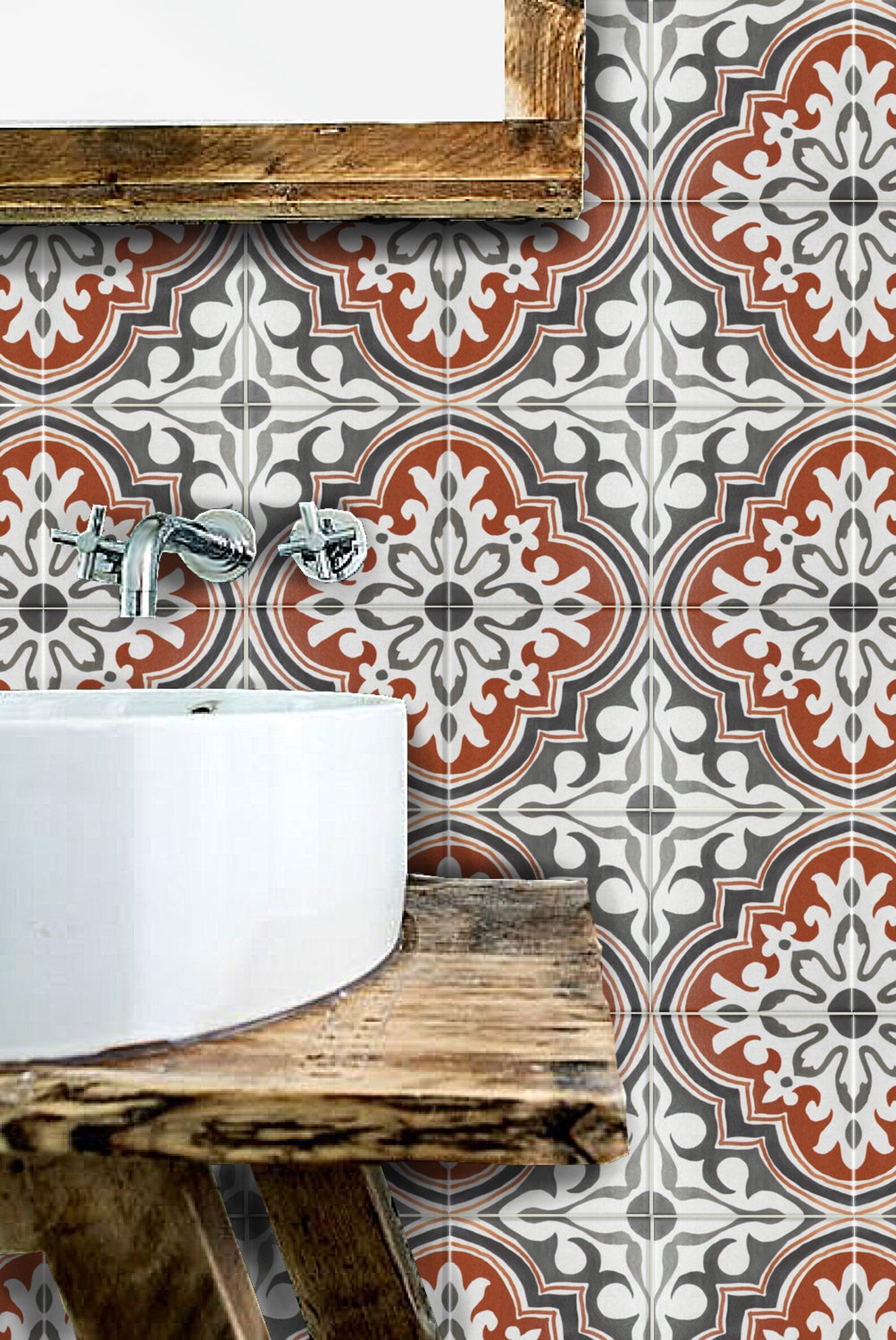 Floor Tile Stickers Vinyl Decal WATERPROOF REMOVABLE for | Etsy