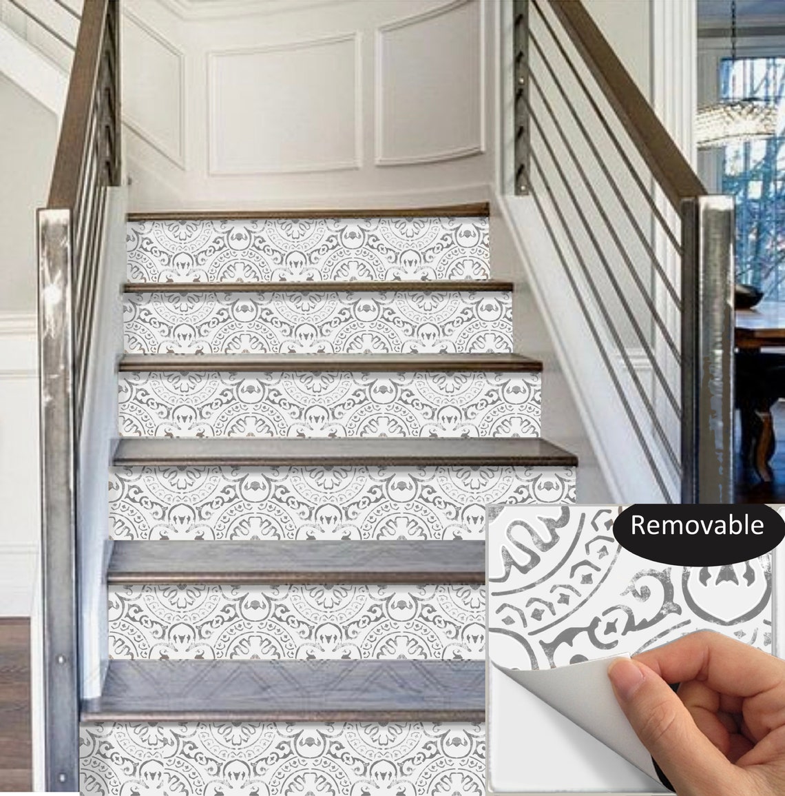 Stair Riser Vinyl Strips Removable Sticker Peel & Stick for 15 | Etsy