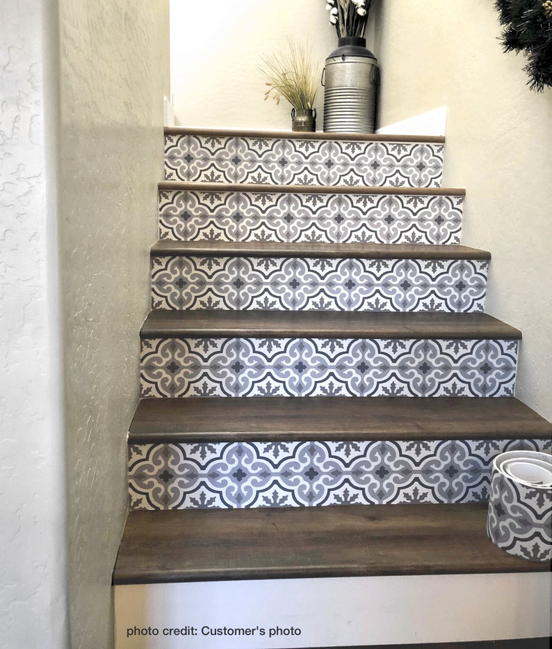 Stair Riser Vinyl Strips 15 Steps Removable Sticker Peel & - Etsy