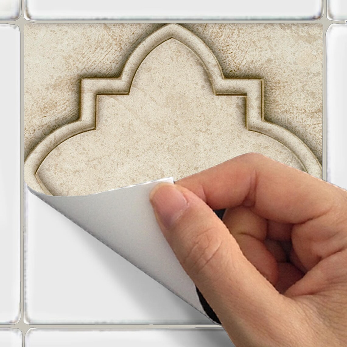 Tile Stickers Vinyl Decal WATERPROOF REMOVABLE for Kitchen Bath Wall ...