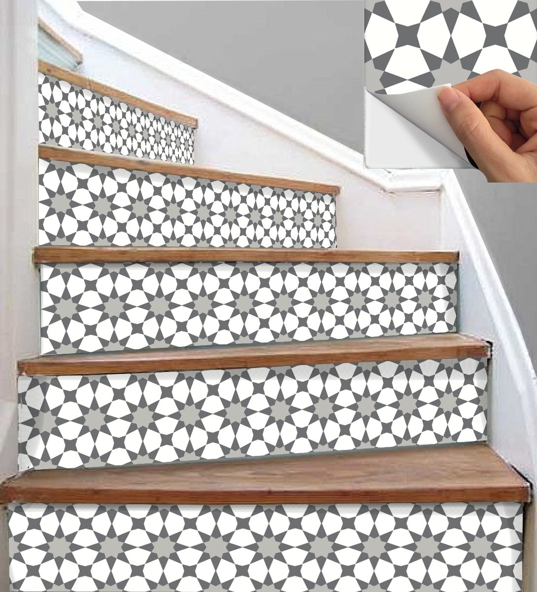 Stair Riser Vinyl Strips 15 Steps Removable Sticker Peel & Stick : A89 ...