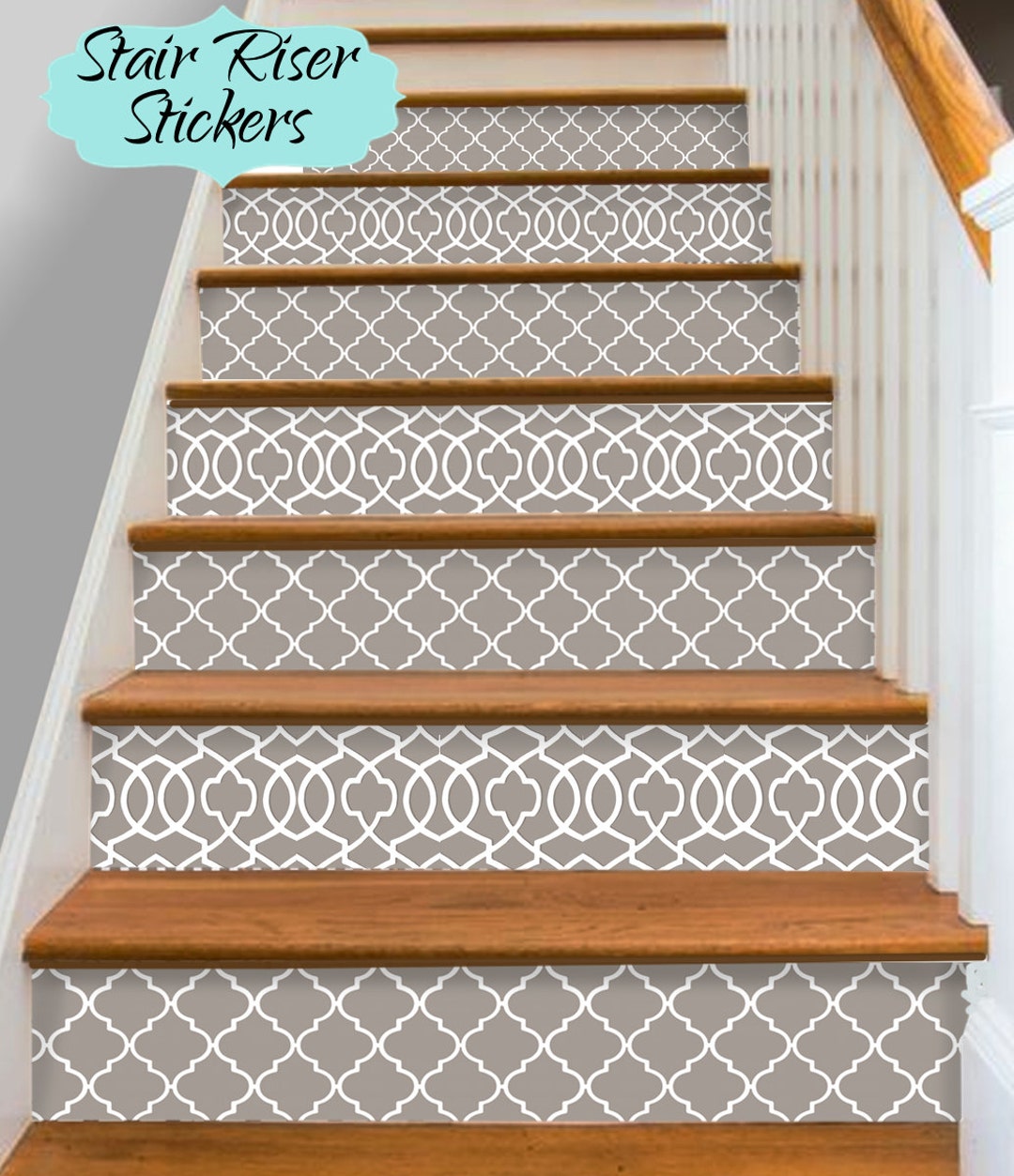 Stair Riser Vinyl Strips Removable Sticker Peel & Stick Set of 15steps ...