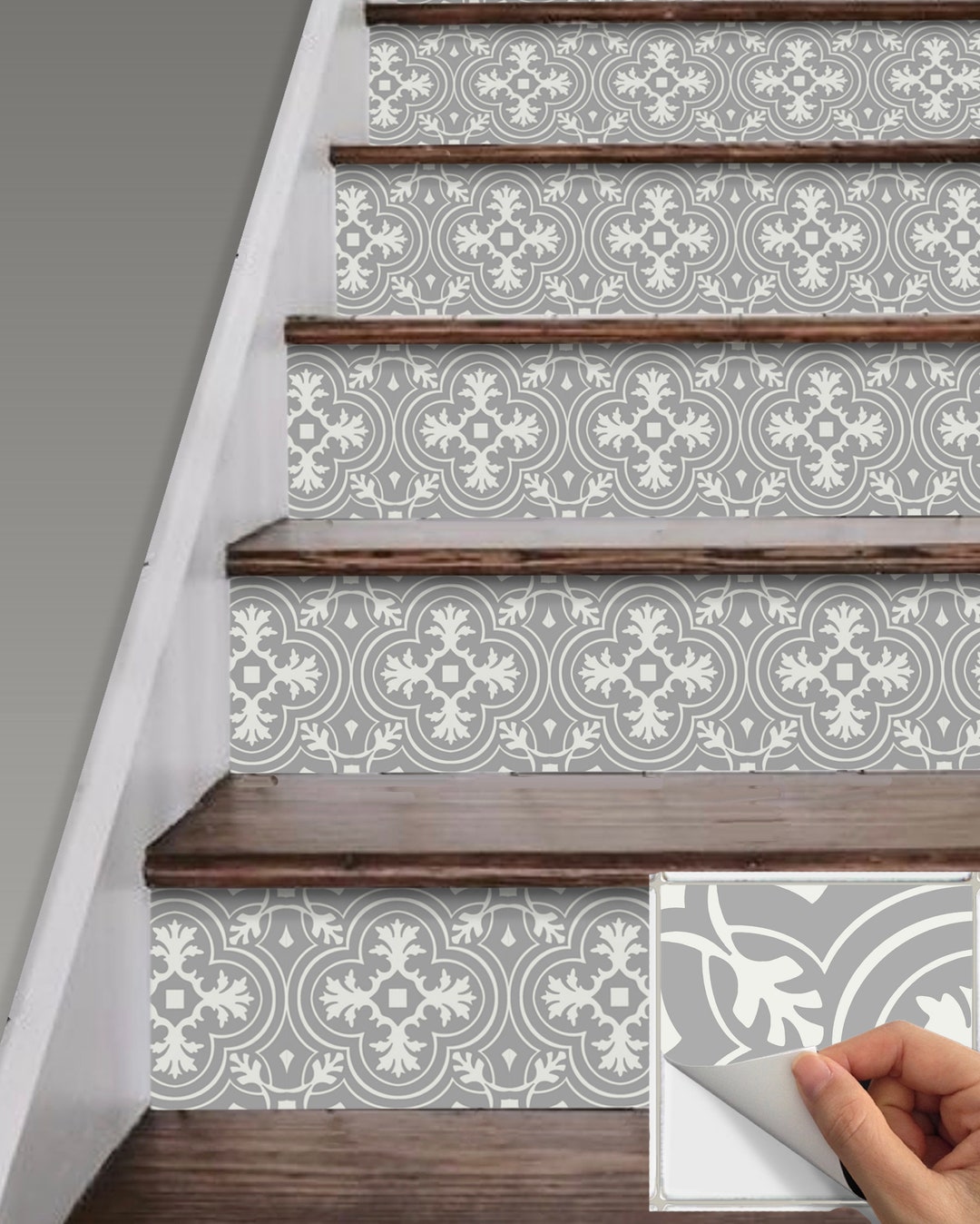Stair Riser Vinyl Strips 15 Steps Removable Sticker Peel & Stick: A98 ...