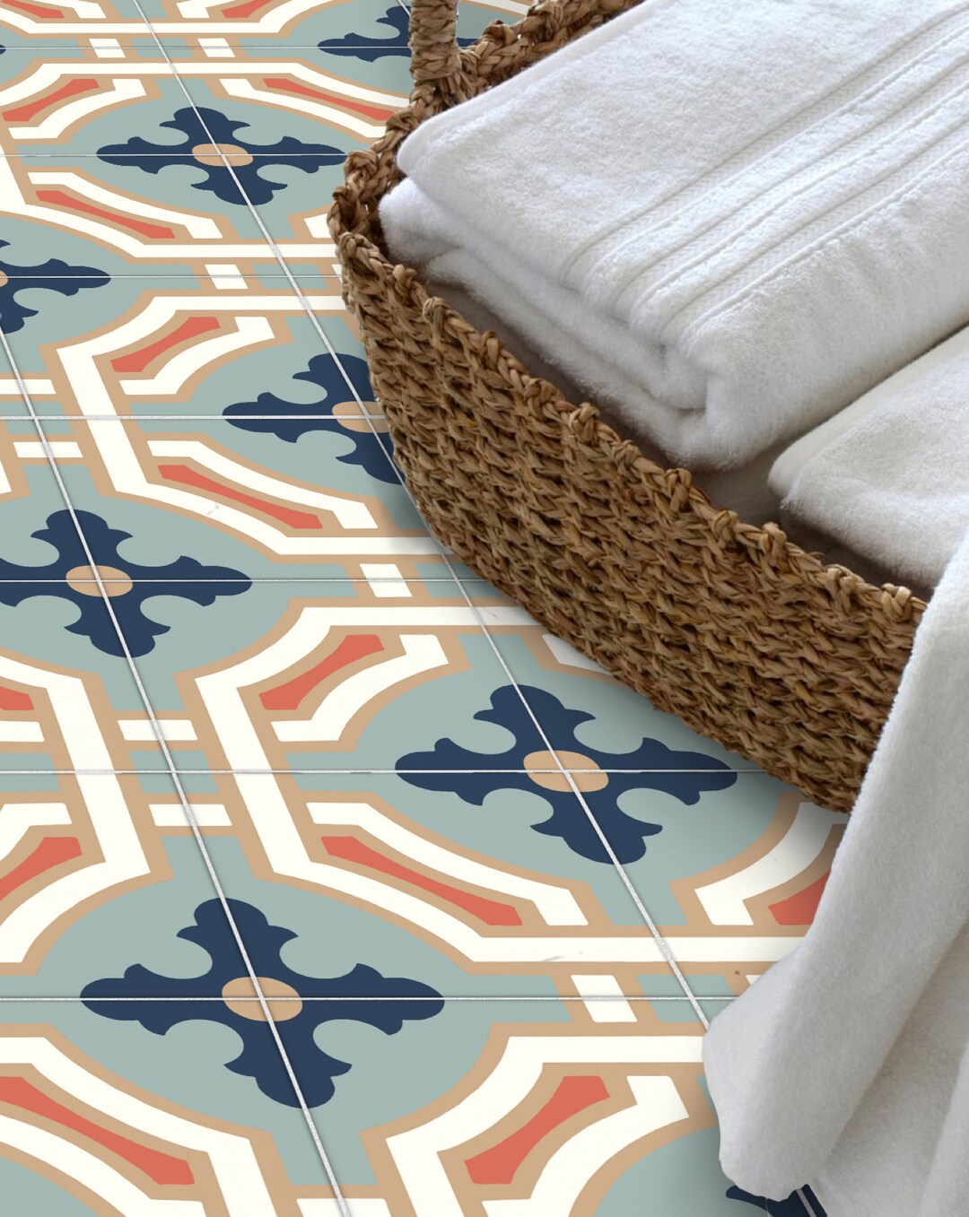 Tile Sticker Kitchen, Bath, Floor, Wall Waterproof & Removable Peel N ...