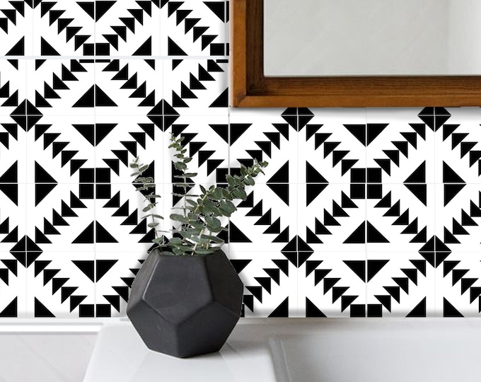 Tile Stickers Vinyl Decal WATERPROOF REMOVABLE for Kitchen Bath Wall ...