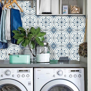 Tile Stickers for Floor, Kitchen Backsplash Bath Removable Waterproof ...