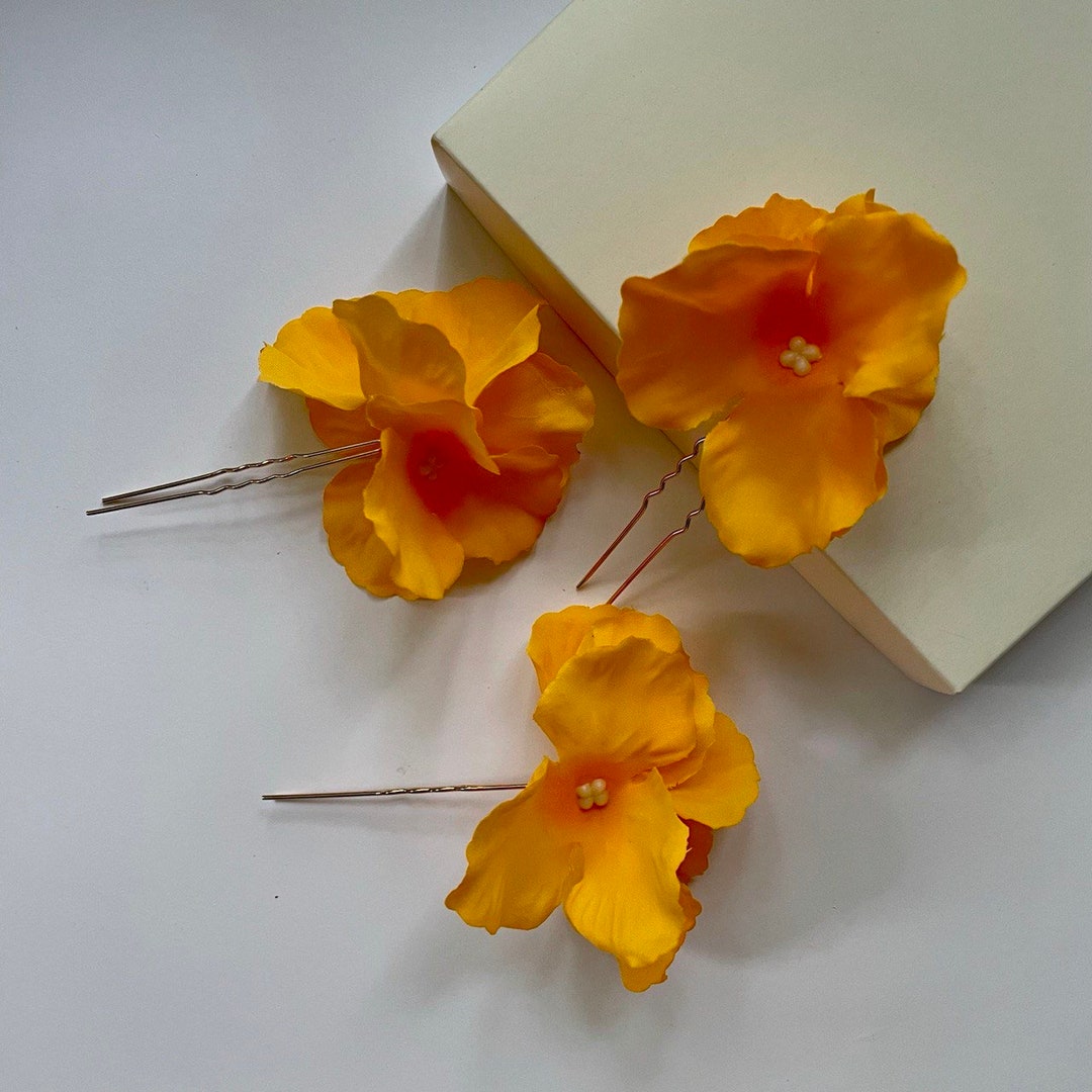 Tropical Hair Piece Hawaiian Flower Hairpins Summer Hair Flower ...