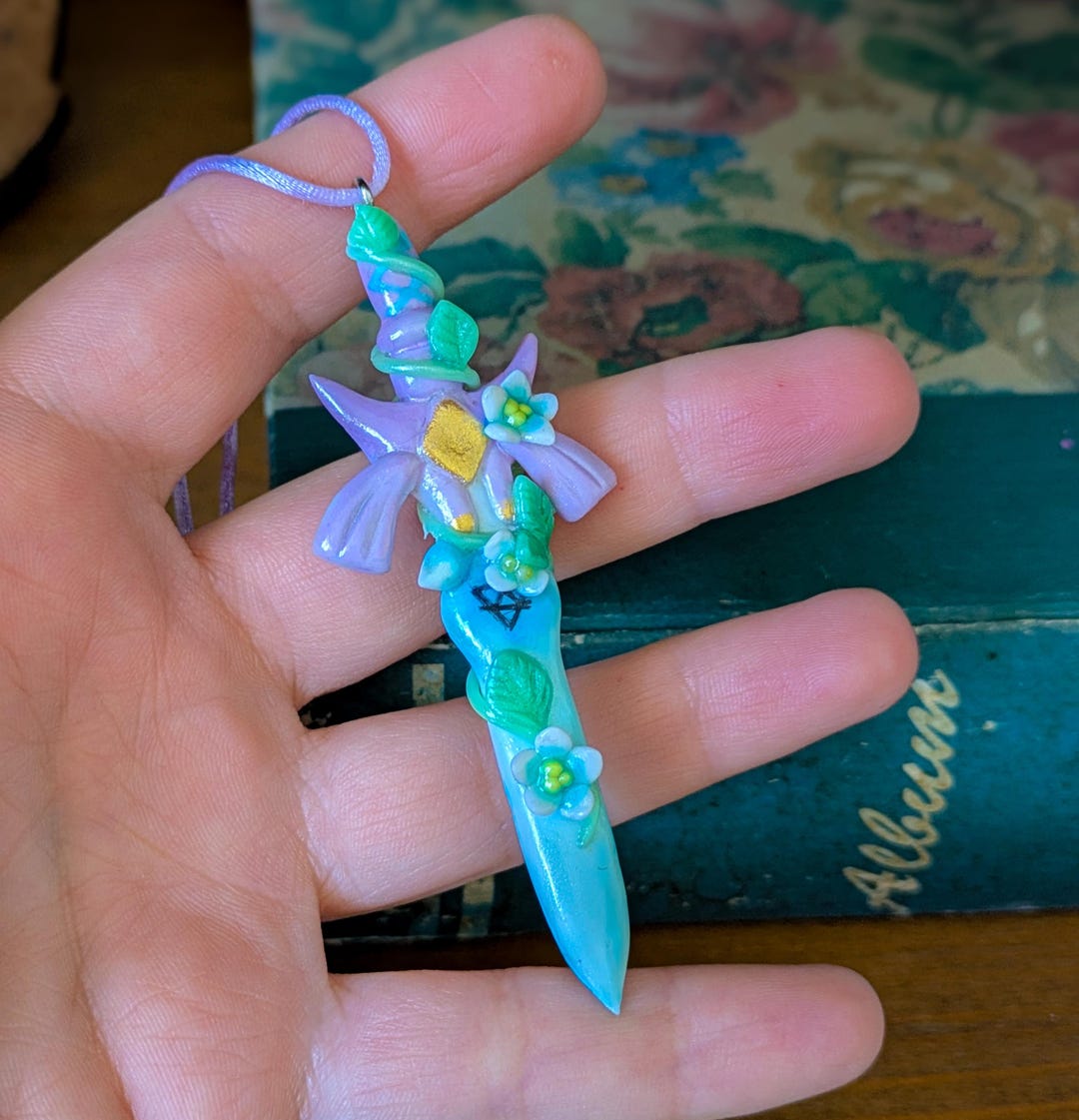 Zelda Master Sword Charm Necklace, LOZ Master Sword Pendant, Legend of ...