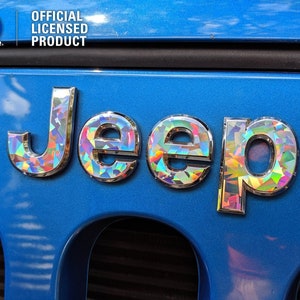Holographic Crystal Jeep Emblem Sticker Decal, Wrangler JK, TJ, JL ...