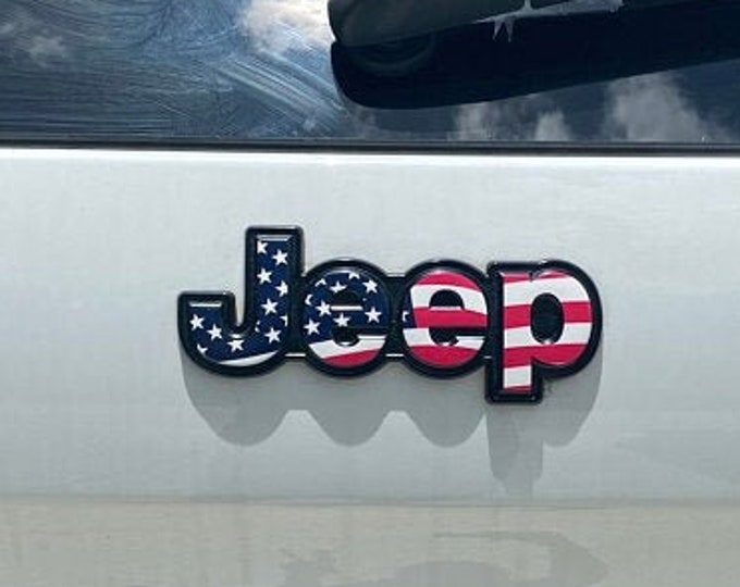 Holographic Sequins Jeep Emblem Sticker Decal, Wrangler JK, TJ, JL ...