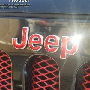 Chrome Jeep Emblem Sticker Decal, Wrangler JK, TJ, JL, Yj, Gladiator ...