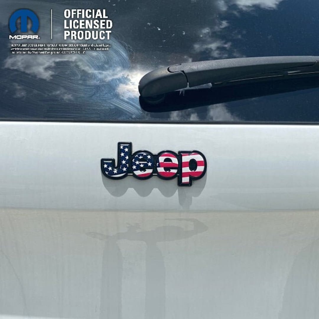 American Flag Jeep Decal Emblem, Jeep Wrangler JK TJ JL, Gladiator ...