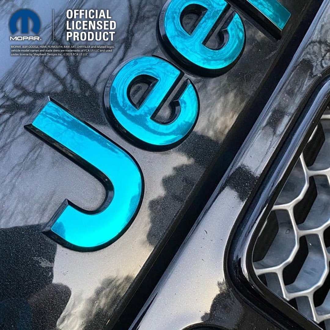 Chrome Jeep Emblem Sticker Decal, Wrangler JK, TJ, JL, Gladiator ...