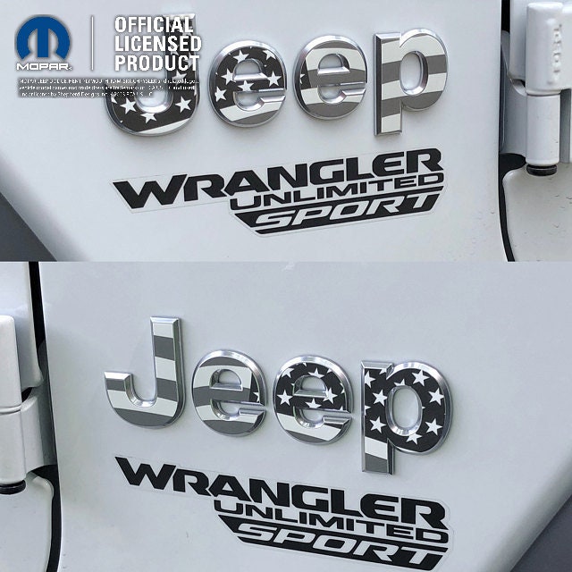 American Flag Jeep Decal Emblem, Jeep Wrangler JK TJ JL, Gladiator ...