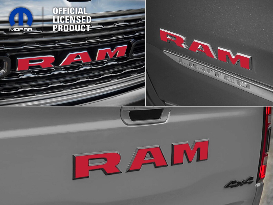 2019-2026 RAM 1500 Decal Grille Tailgate Emblem Overlay Decal | RAM ...