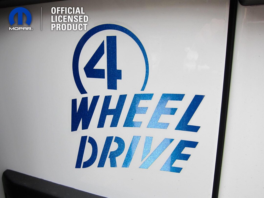 Jeep 4 Wheel Drive Decal: Custom Color Sticker, Wrangler, Grand ...