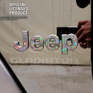 Holographic Crystal Jeep Emblem Sticker Decal, Wrangler JK, TJ, JL ...