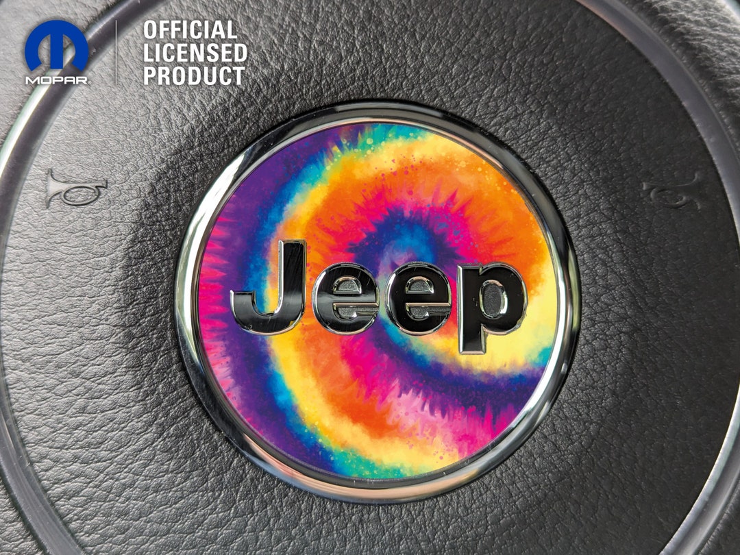 Tie Dye Jeep Steering Wheel Circle Decal, Wrangler JK TJ JL Gladiator ...