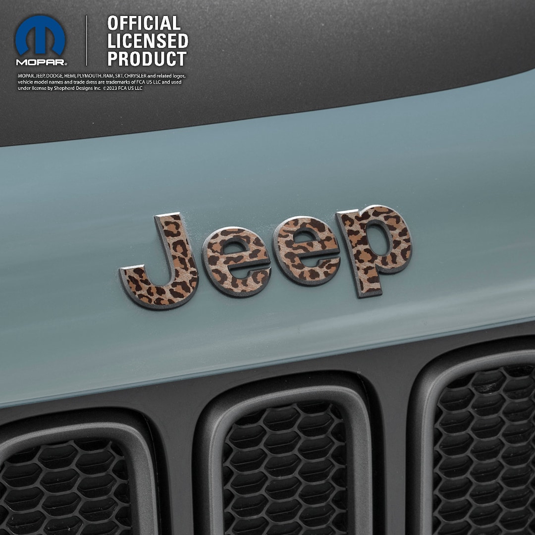 Animal Print Jeep Emblem Sticker Decal, Wrangler JK, TJ, JL, Yj ...