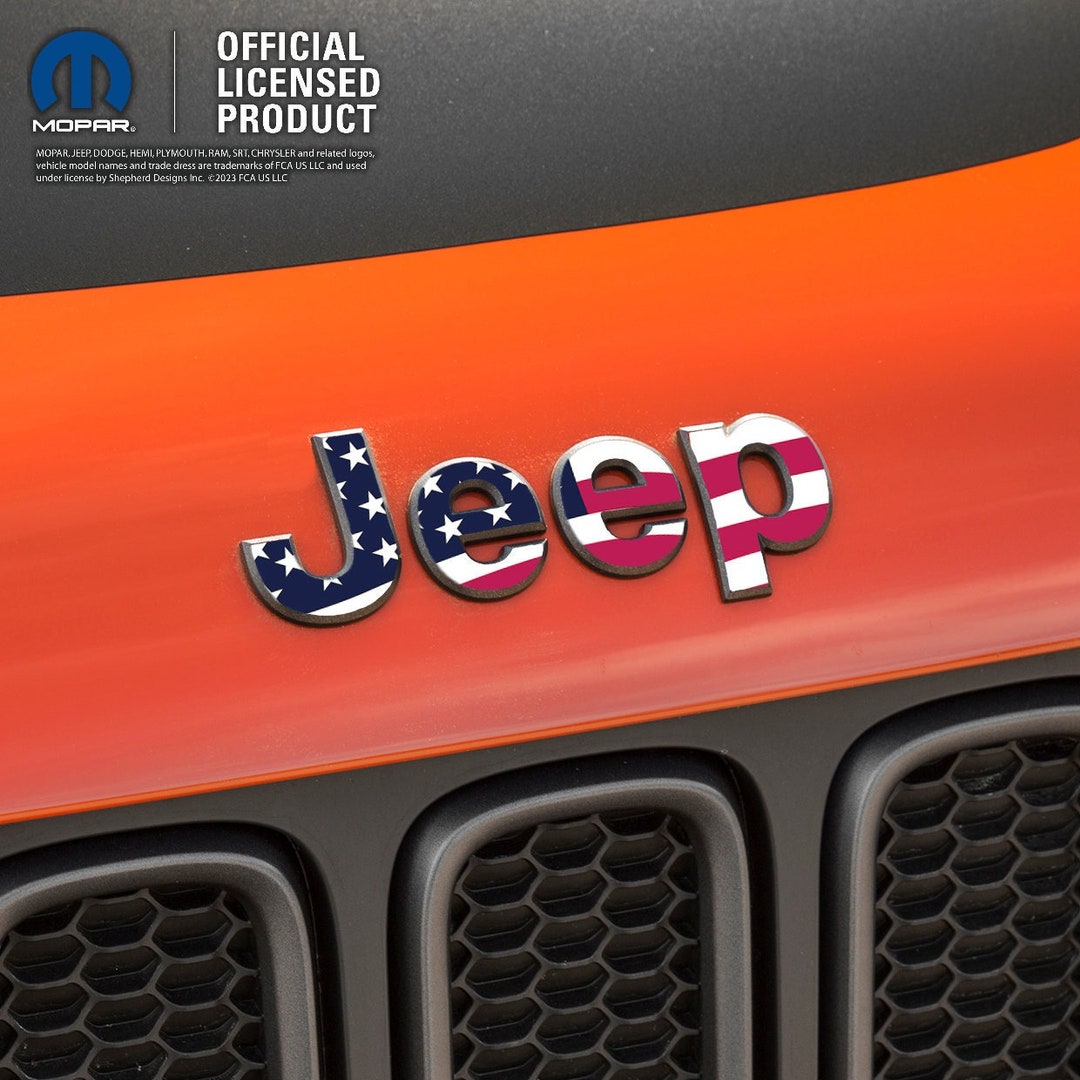 American Flag Jeep Decal Emblem, Jeep Wrangler JK TJ JL, Gladiator ...