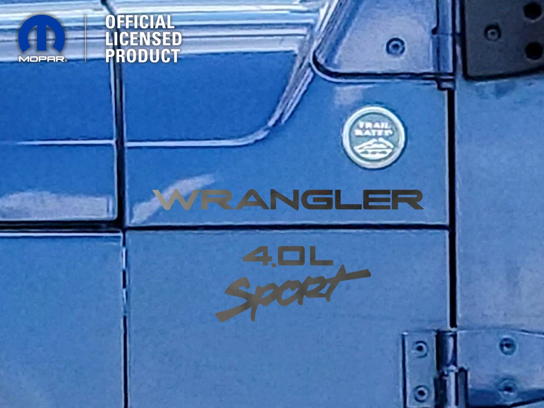 Chrome Jeep Wrangler TJ Sticker Decal Fender 1997 2006 Two Pack 4.0 L ...