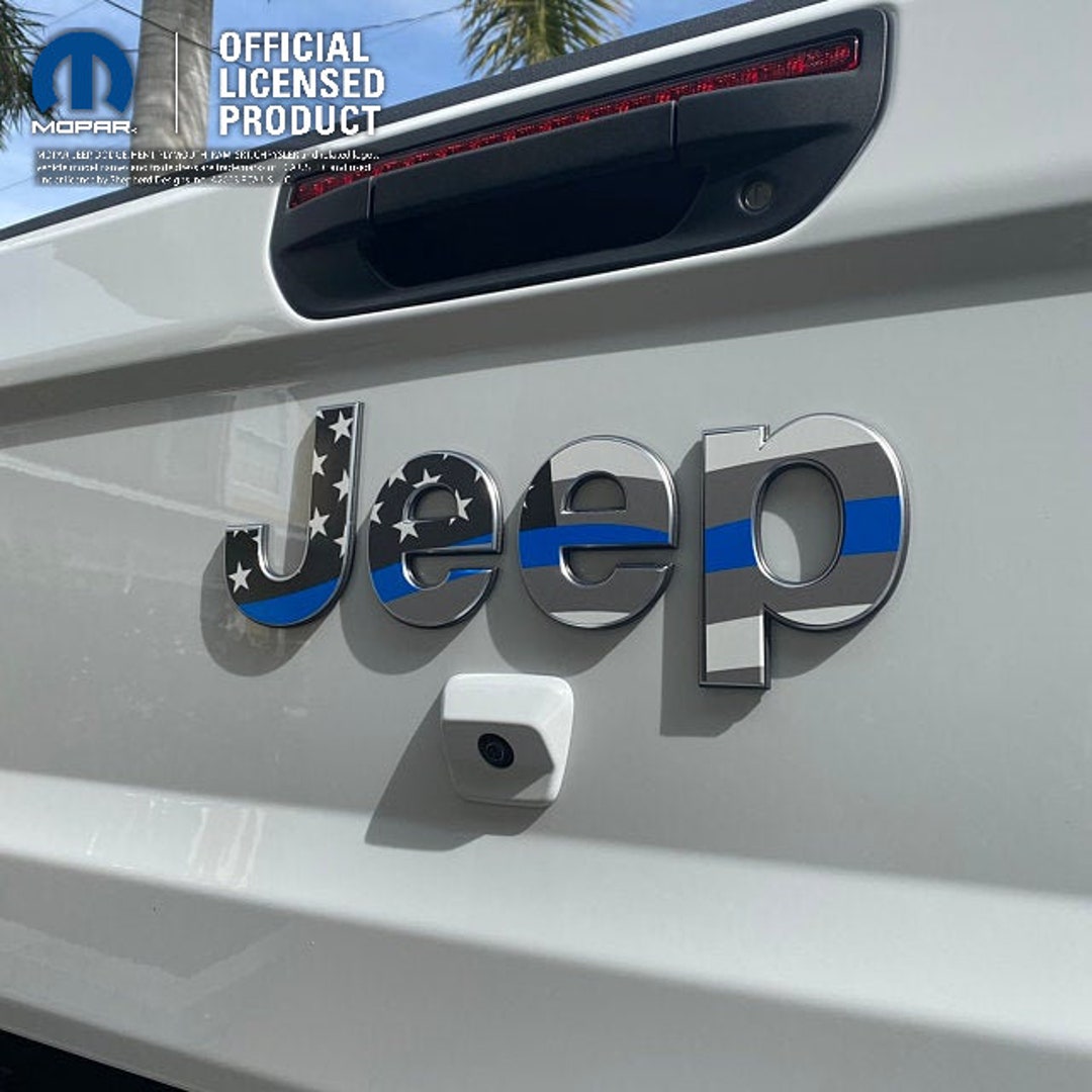 Jeep Thin Blue Line Decal Emblem Decal, Wrangler JK TJ JL, Gladiator ...