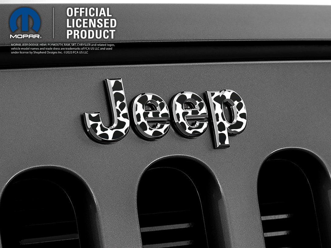 Animal Print Jeep Emblem Sticker Decal, Wrangler JK, TJ, JL, Gladiator ...