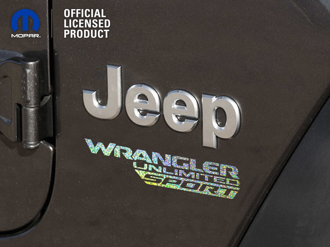 Holographic Sequins Jeep Wrangler JL Fender Decal, Sticker, Wrangler ...