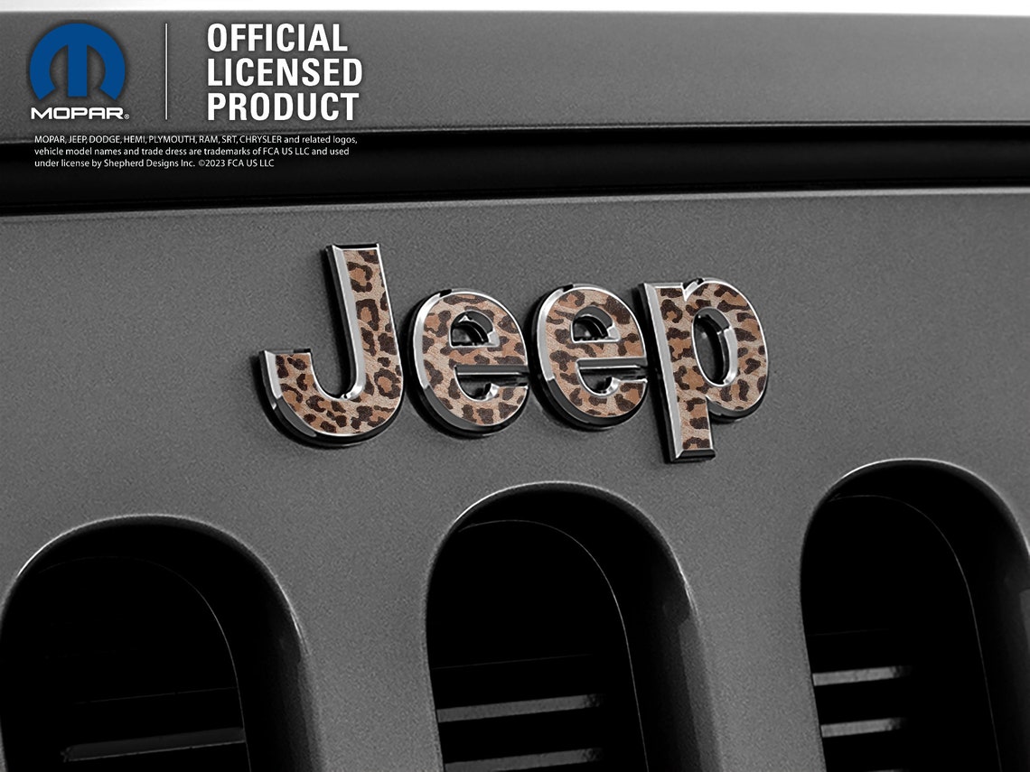 Animal Print Jeep Emblem Sticker Decal, Wrangler JK, TJ, JL, Gladiator ...