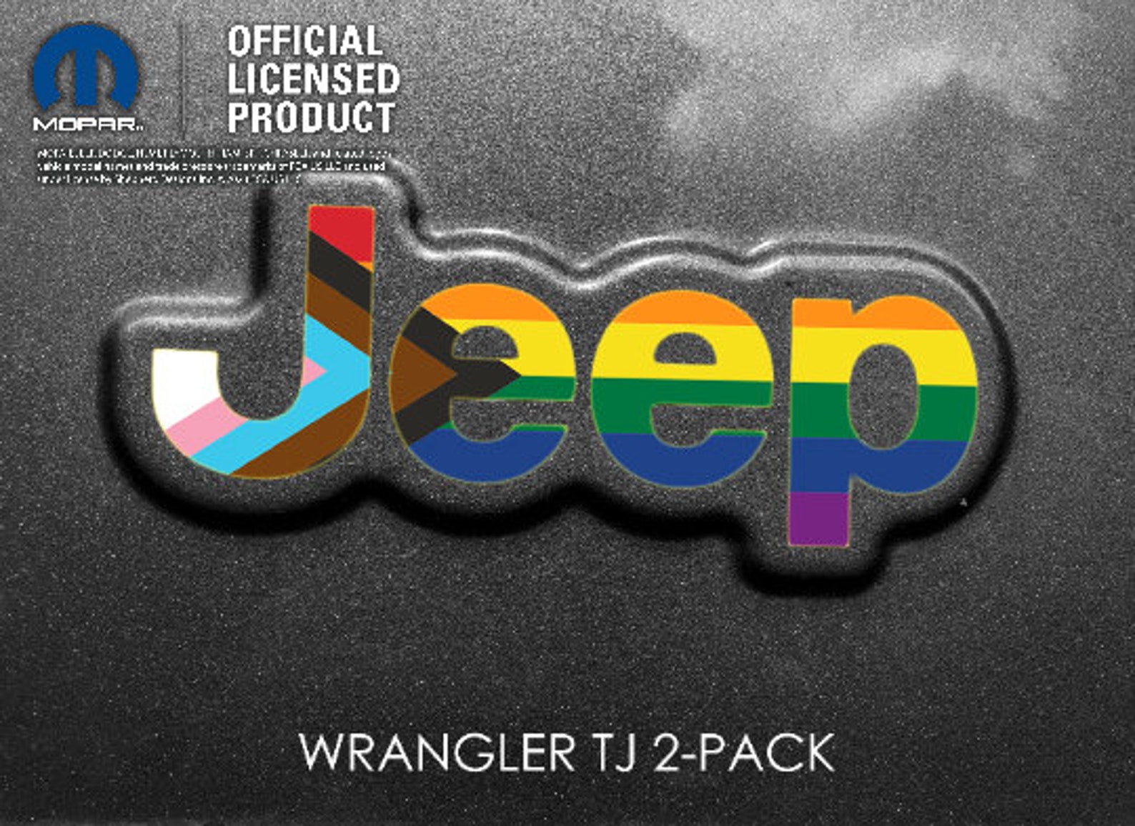 Gay Pride, Progress Pride, Jeep Emblem Sticker Decal, Wrangler JK, TJ ...