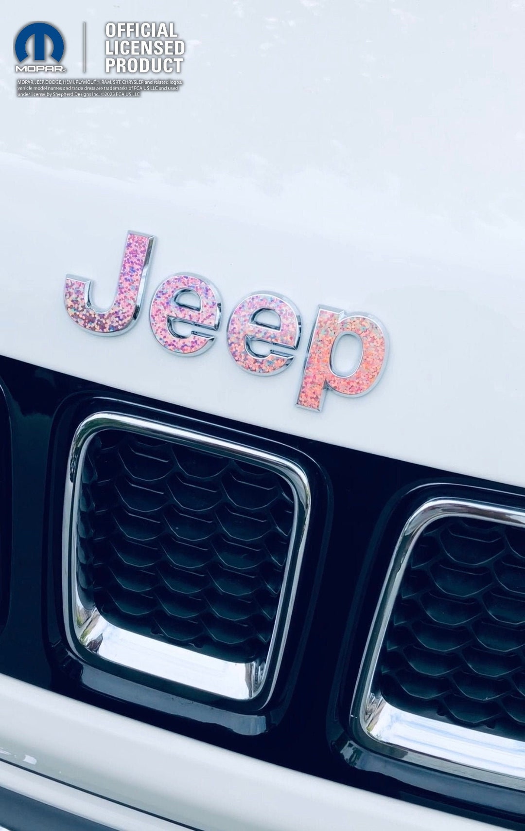 Holographic Sequins Jeep Sticker Decal Emblem Overlay, Jeep Decal ...